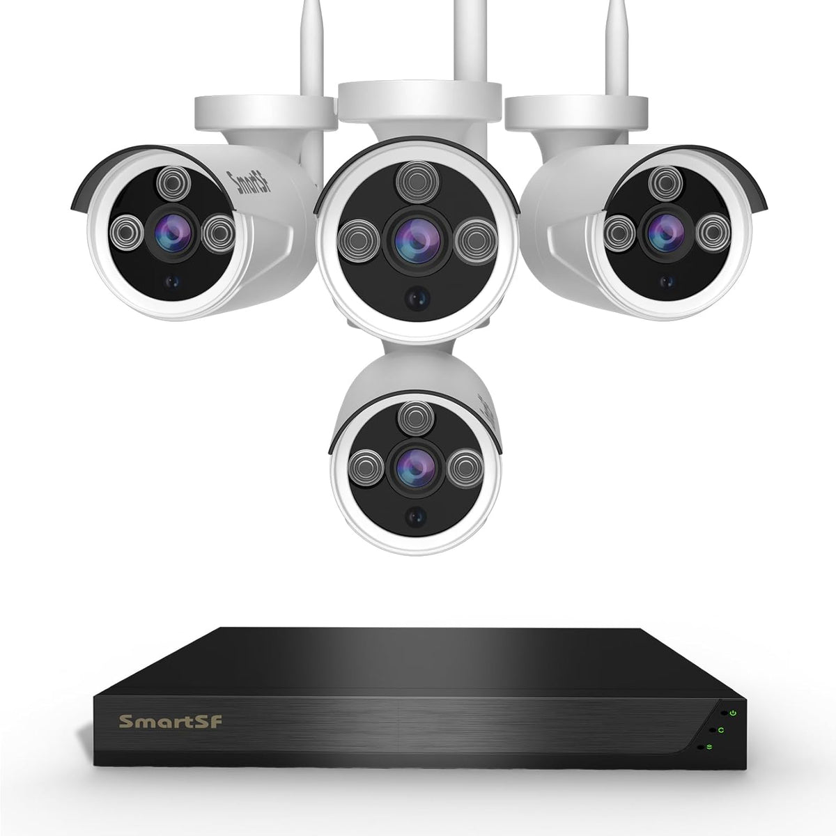 Wireless Security Camera System, 10CH with 4 3MP Cameras — smartsf cam